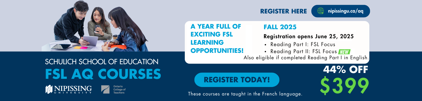 Additional Qualification/Additional Basic Qualification Courses | Nipissing University